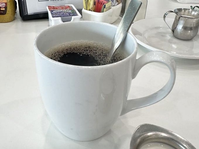 Hot coffee in a proper mug, because some traditions &ndash; like bottomless refills &ndash; should never fade into obscurity or extinction.