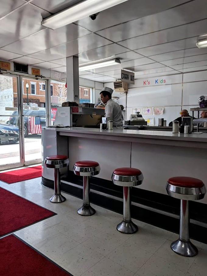 Where stories are exchanged over coffee refills. These counter stools have heard more town secrets than the local barber.