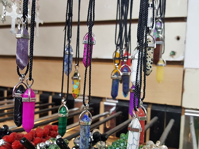 Crystal pendants swinging with promises of good energy or at least good conversations about your "new spiritual journey" at the next family dinner.