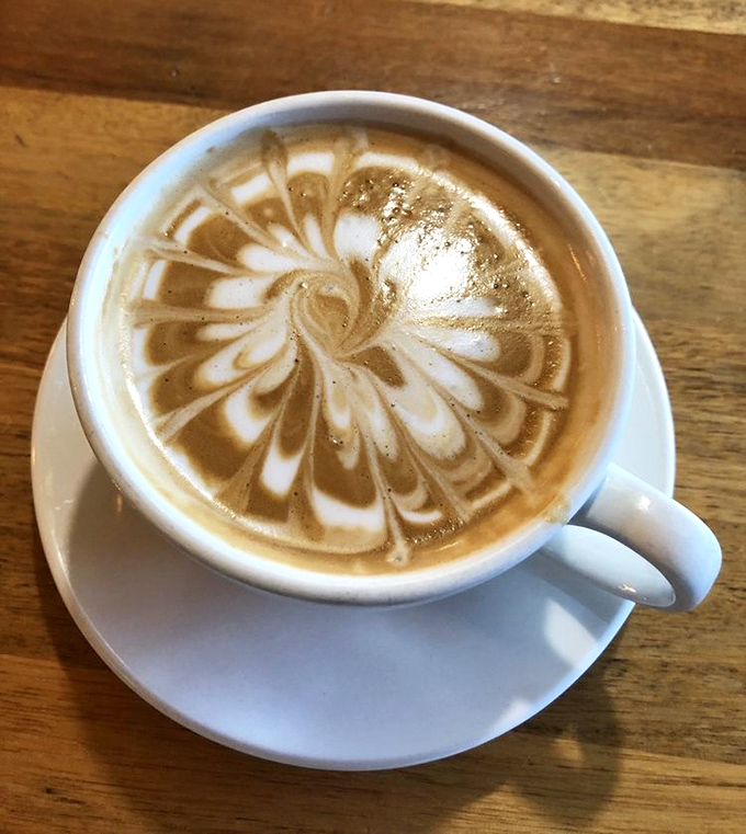 Latte art this beautiful almost makes you feel guilty for drinking it, but you'll get over that quickly.