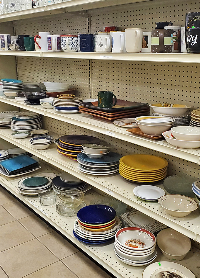 Dish-covery zone! Mix-and-match paradise where you can create the eclectic table setting of your dreams without the nightmare of retail prices.