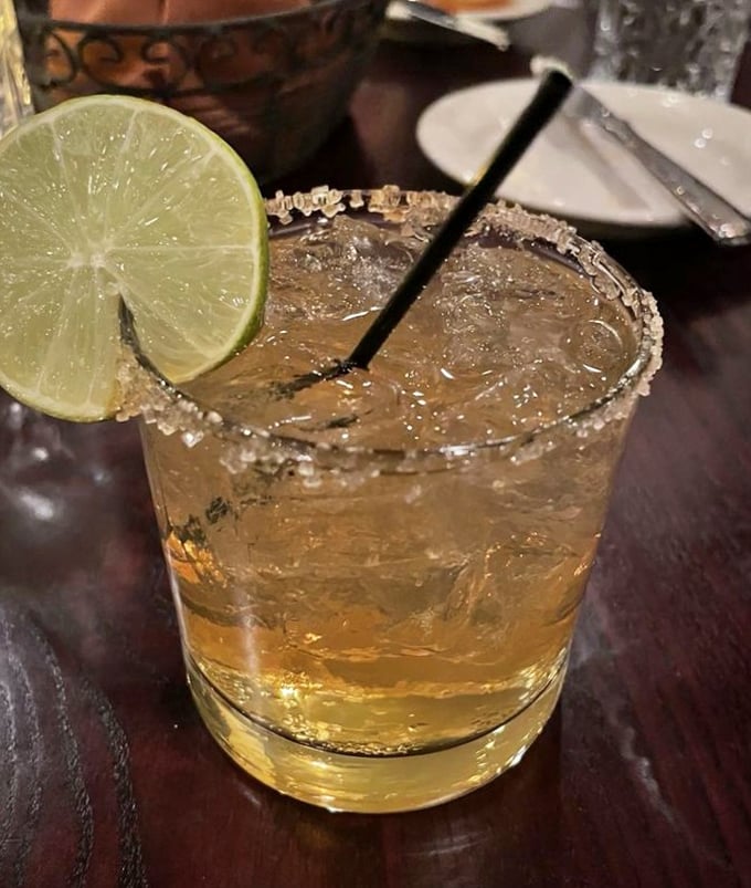 A cocktail that captures the spirit of the Southwest &ndash; amber liquid, salt-rimmed glass, and a lime that knows its purpose in life. Liquid courage, cowboy style.