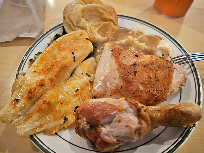 Fish that doesn't taste like it's been on a long journey, chicken that clearly knew its purpose in life, and a biscuit that could solve world peace.