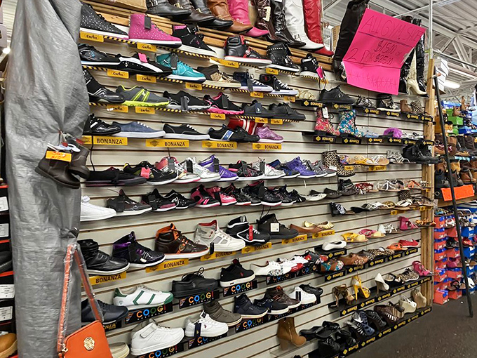 Sneakers for days &ndash; from athletic brands to fashion statements, all waiting for new feet.