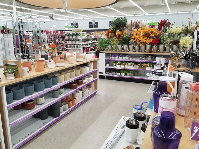 A garden of affordable possibilities blooms in the home d&eacute;cor section, where seasonal artificial flowers never wilt and ceramic planters await green thumbs.
