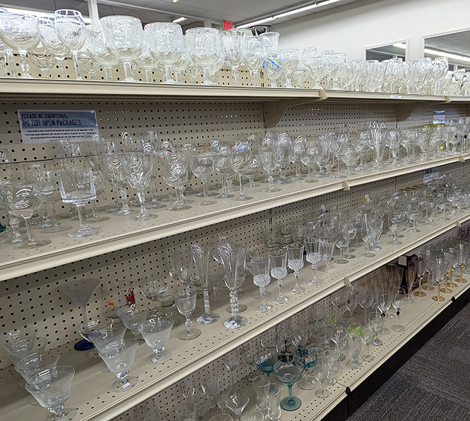 Crystal stemware stands at attention like soldiers, ready to elevate your next toast without the department store sticker shock.