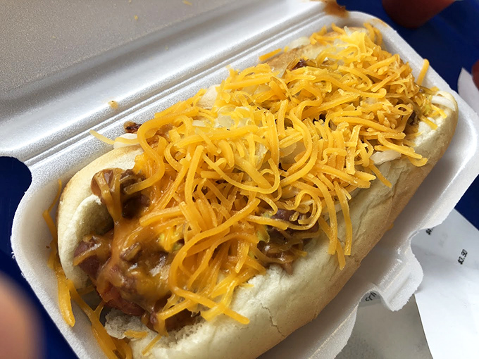 This isn't just a chili dog&mdash;it's a masterclass in comfort food architecture, where every ingredient knows its role.