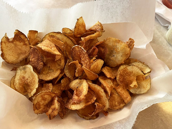 Homemade potato chips fried to crispy perfection&mdash;the kind that make that satisfying crunch sound that's music to snack lovers' ears.