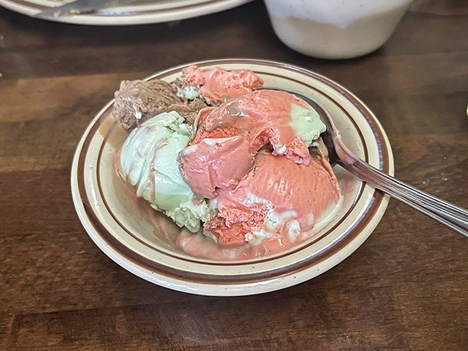 Ice cream in technicolor glory&mdash;the perfect sweet finale. After a serious steak dinner, this playful dessert is like the comic relief at the end of an epic movie.