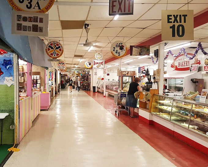 The indoor market's wide aisles invite leisurely browsing&mdash;the retail equivalent of a Sunday drive through the countryside.