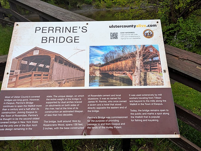 This unassuming marker holds the bridge's story, a historical menu of engineering feats and community perseverance.