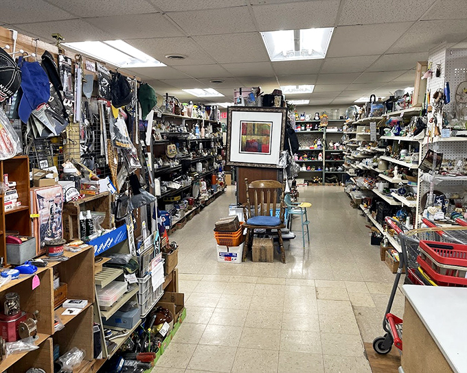 Navigating these aisles feels like exploring your grandparents' attic, if your grandparents collected absolutely everything worth keeping.