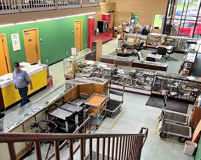 The view from above reveals the true scale of this treasure labyrinth &ndash; like an archaeological dig through America's attic.