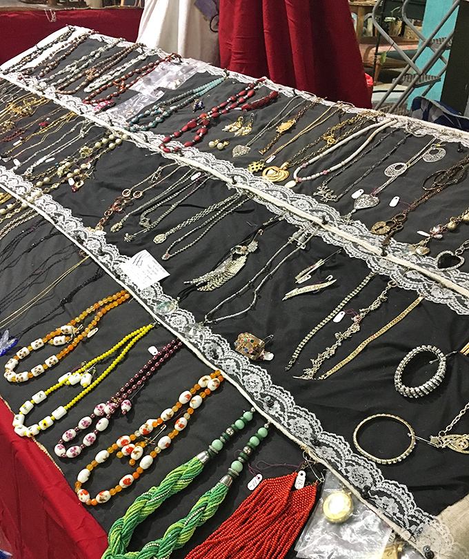 Jewelry that whispers stories of proms, weddings, and special occasions past. Each necklace awaits its second chance to make memories.