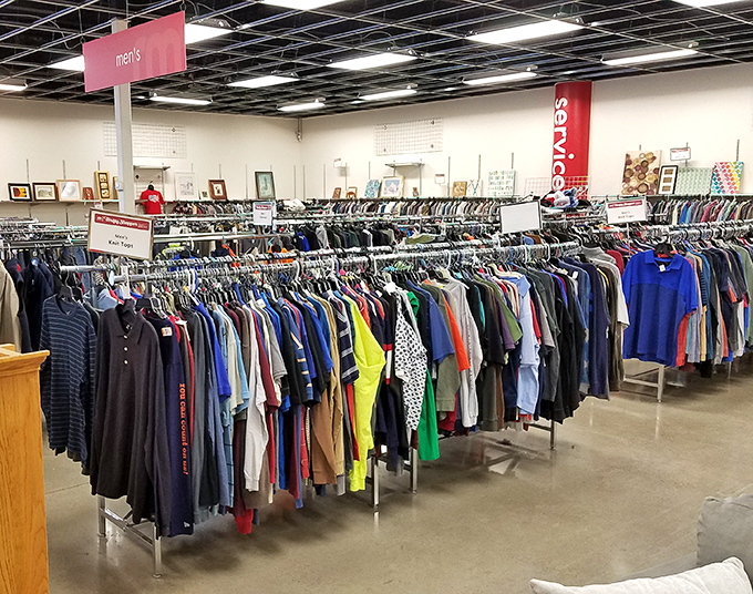 The men's department &ndash; where yesterday's boardroom blazers and weekend polos stand at attention, ready for their next career move.