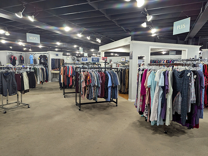 The men's department &ndash; organized with military precision and offering more wardrobe options than most guys have considered in their lifetime.