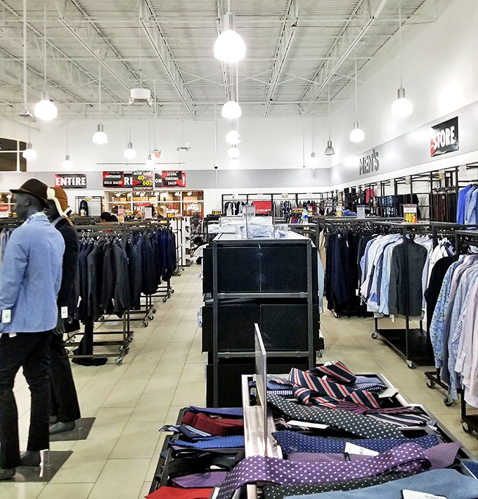 Men's fashion without the Manhattan prices. Those ties contain enough patterns to make your optometrist question your next visit.