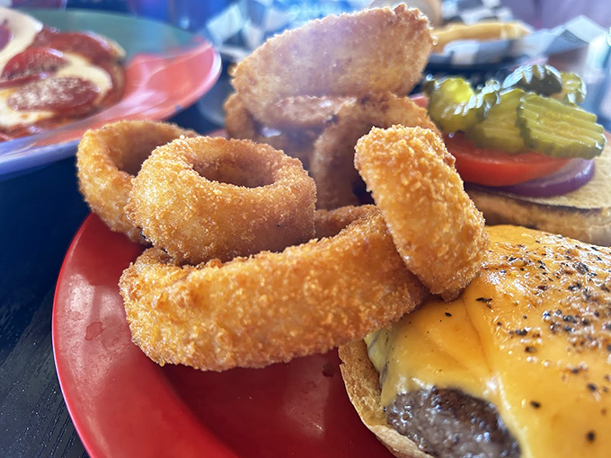 Onion rings with the perfect crunch-to-give ratio&mdash;the golden halos of the comfort food world. They're not just sides; they're main attractions in disguise.