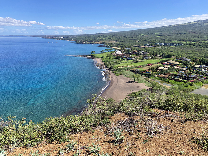 Bird's eye bliss – from up here, you can map out your beach day strategy or just marvel at nature's perfect color palette.
