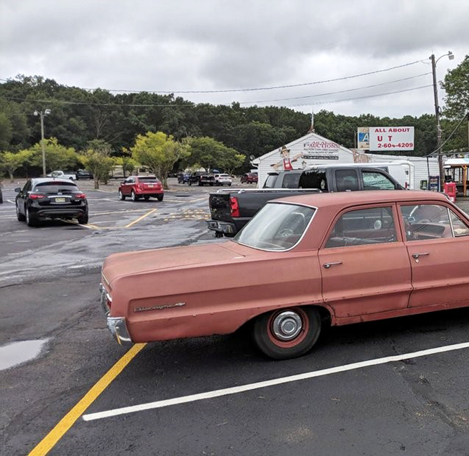Classic cars and flea market finds—a match made in New Jersey heaven. This vintage Chevy adds the perfect touch of nostalgia to Collingwood's already time-capsule atmosphere.