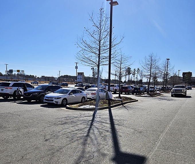 Even the parking lot at Outlets of Little Rock offers a certain charm, with thoughtful landscaping and ample spaces for shoppers' vehicles.