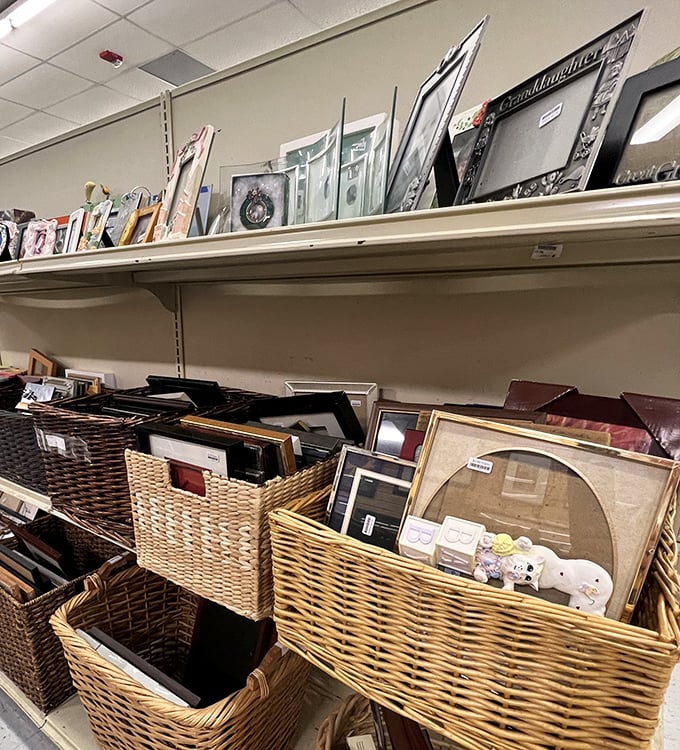 The picture frame selection alone could keep you occupied for an hour. Who knew wicker baskets could hold so many possibilities?