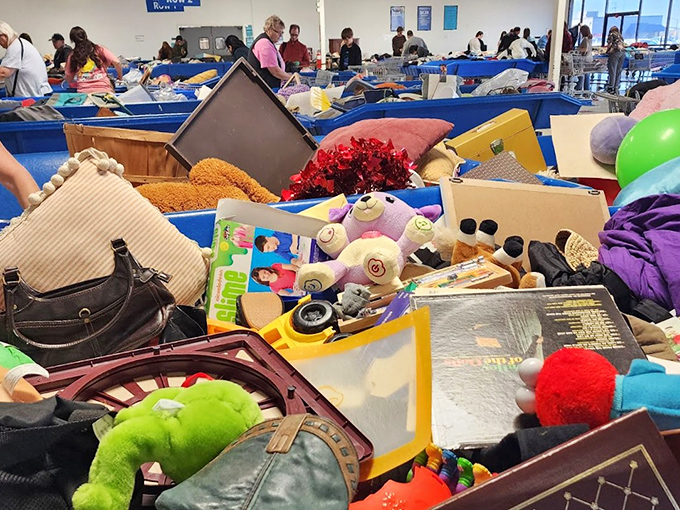 Plush toy paradise or stuffed animal adoption center? Either way, these forgotten friends are waiting for second chances at prices that make everyone smile.