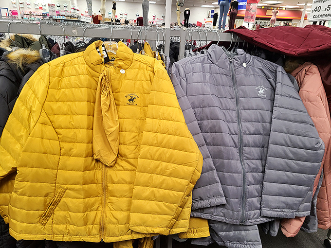 Puffer jackets in actual colors that people want to wear, not just whatever was left at season's end elsewhere.