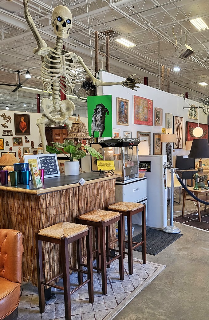 That skeleton isn't just decorative &ndash; he's been waiting for someone to buy that tiki bar since 1962.