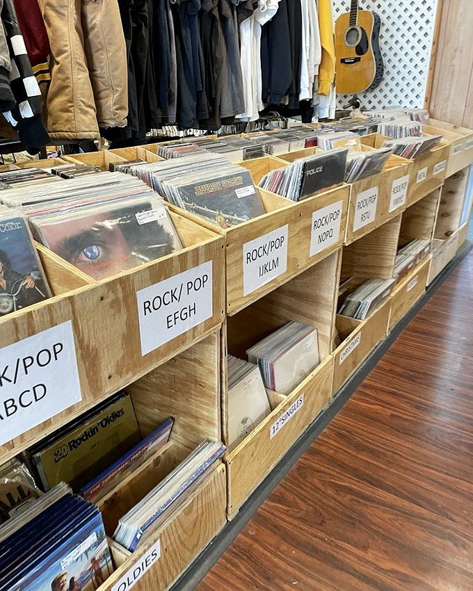 Vinyl paradise organized by musical genre&mdash;where album hunters can spend hours flipping through history while humming forgotten melodies from their youth.