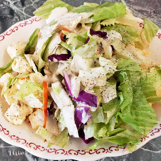 Even the salad looks like it's from a simpler time&mdash;honest ingredients without pretension, the vegetable equivalent of a firm handshake.