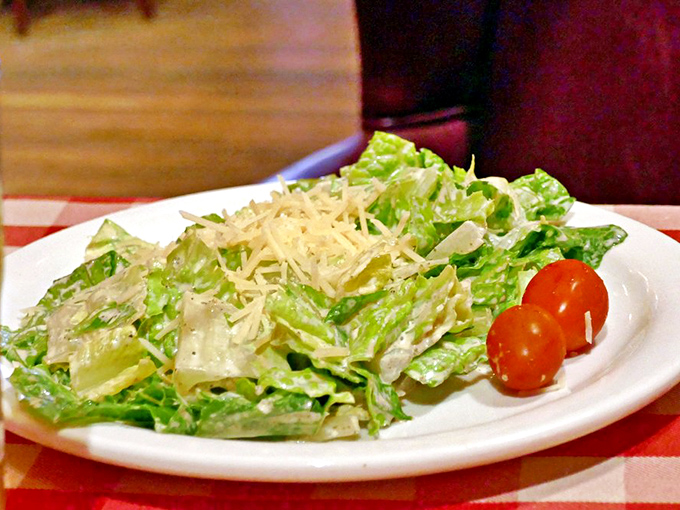 A Caesar salad that plays the supporting role perfectly&mdash;the vegetable equivalent of the loyal sidekick in every Western movie.