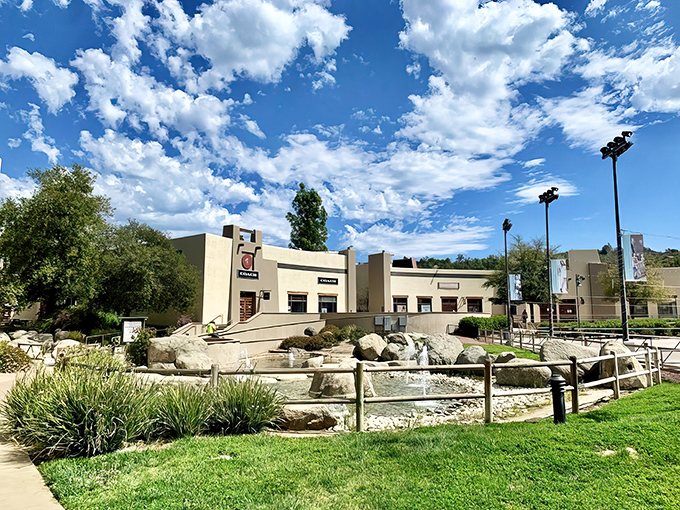 Blue skies, desert mountains, and adobe-inspired architecture&mdash;the only thing missing from this shopping paradise is someone to carry all your bags.