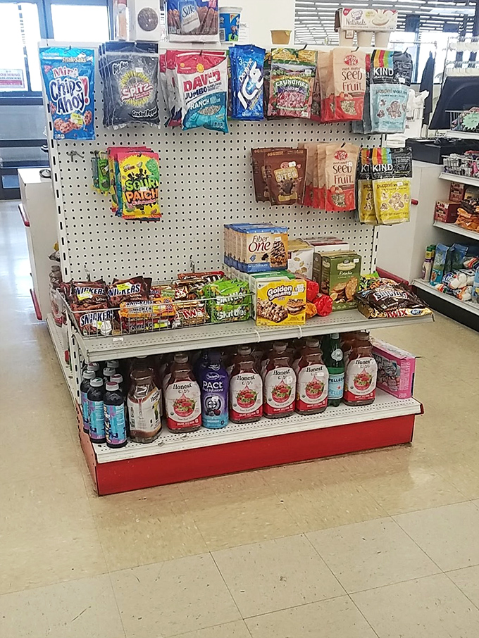 The snack aisle: because treasure hunting builds an appetite, and who doesn't need emergency Chips Ahoy for the ride home?
