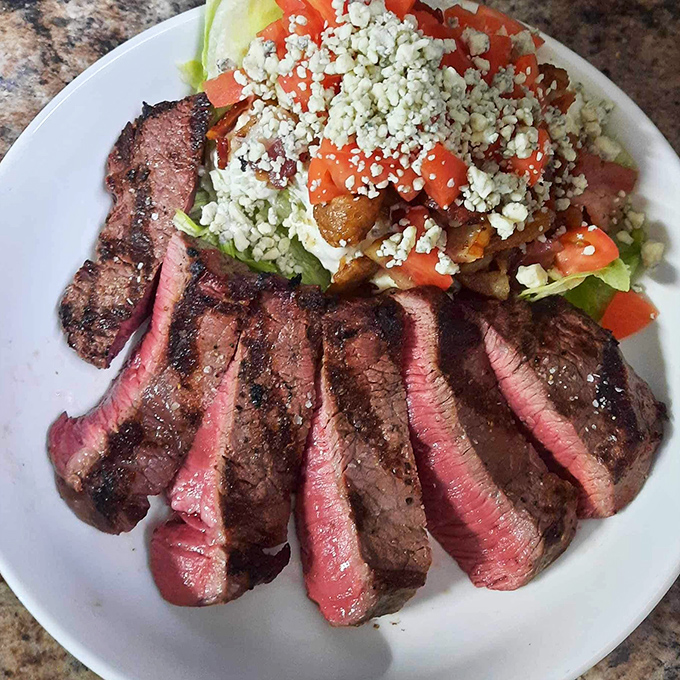 When a steak this perfectly sliced meets a salad this fresh, it's not diet food&mdash;it's balance in its most delicious form.