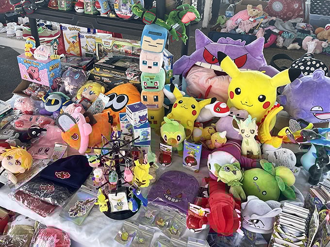 Pok&eacute;mon, plushies, and childhood dreams. This colorful explosion of character toys spans generations of fandom, from vintage to trending.