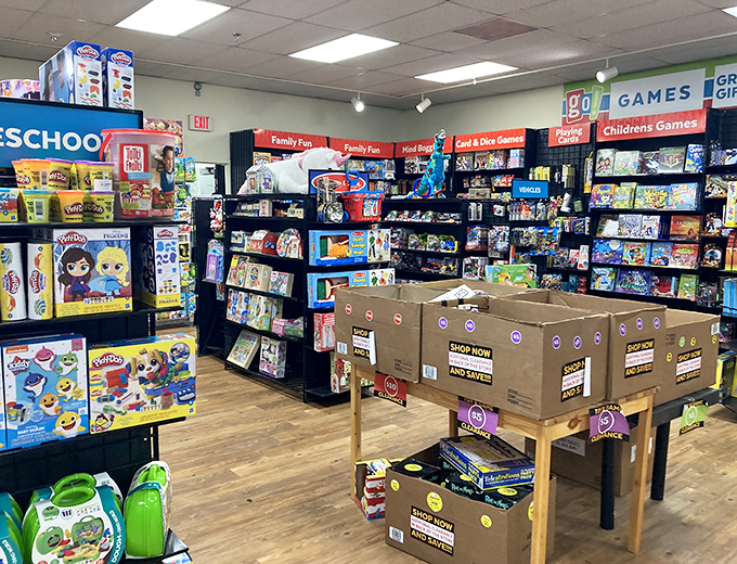 A toy store paradise where childhood dreams meet parental budgets. Warning: may cause spontaneous outbreaks of "Can I have this, please?"