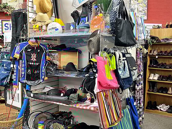 Sports gear meets childhood nostalgia. That red wagon isn't just transportation&mdash;it's a vessel for memories waiting to be made again.