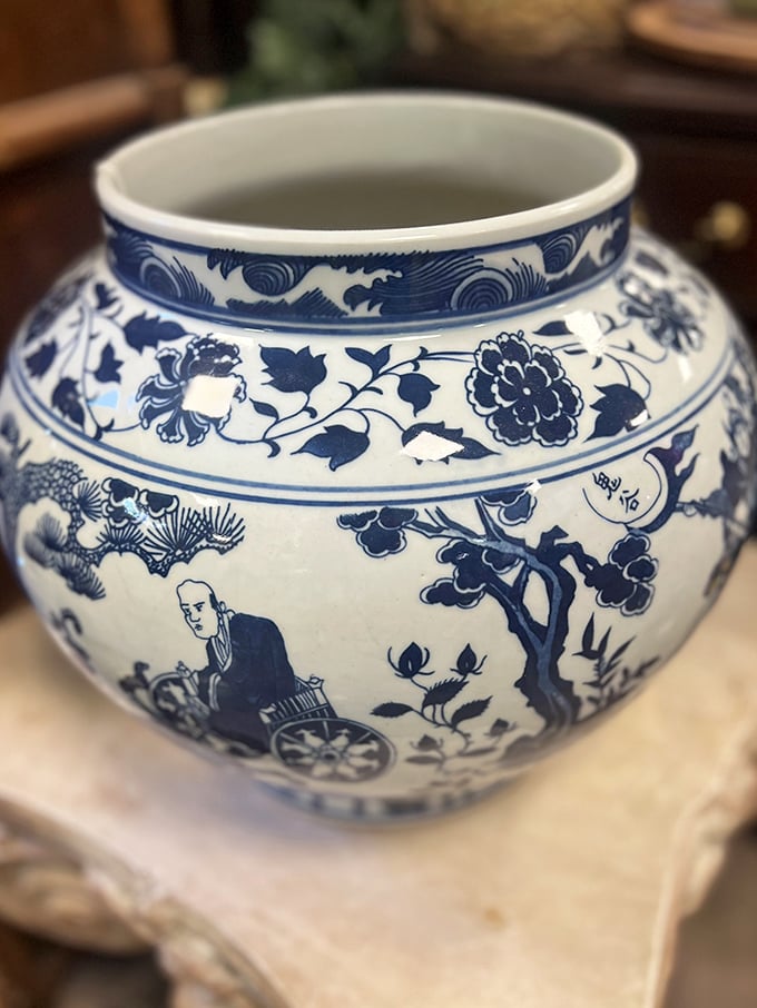 Blue and white porcelain that's survived decades without chipping deserves a standing ovation and a place of honor somewhere special.