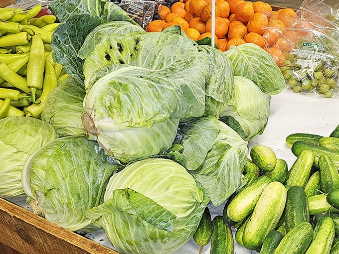 Garden-fresh cabbage and zucchini that look so perfect they could win blue ribbons at the county fair without even trying.