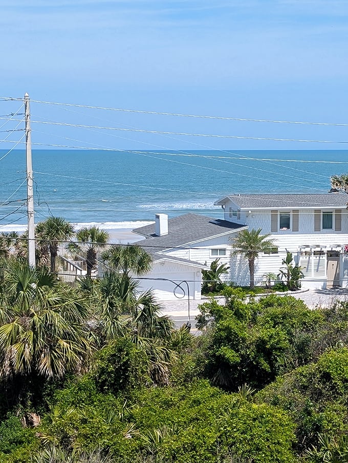 Beyond the castle walls lies quintessential Florida&mdash;beach houses, palm trees, and the endless blue of the Atlantic.