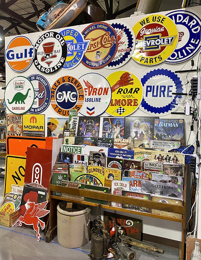 Gas station signs and brand logos reminding us that corporate America used to have much better graphic designers.