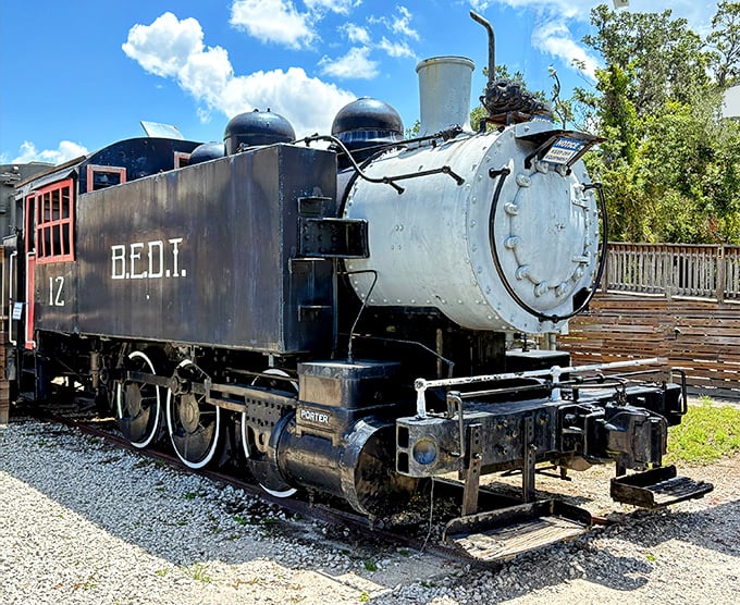 This mighty steam locomotive once conquered the Florida landscape, its industrial strength now preserved for generations who've never heard a steam whistle.