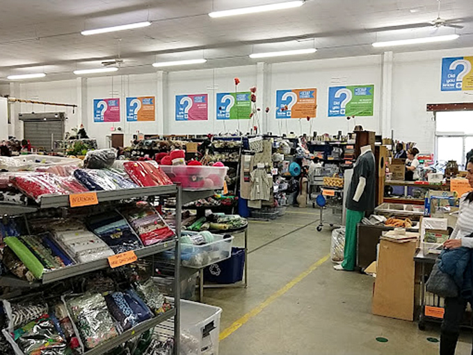 Racks of fabric, bins of notions, and endless possibilities. The question isn't "what can you make?" but rather "what can't you?"