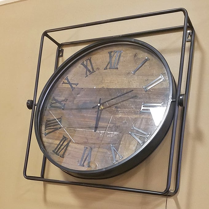 Time literally stands still when you're finding great deals &ndash; or when you're admiring this rustic wall clock that would look perfect in your kitchen.