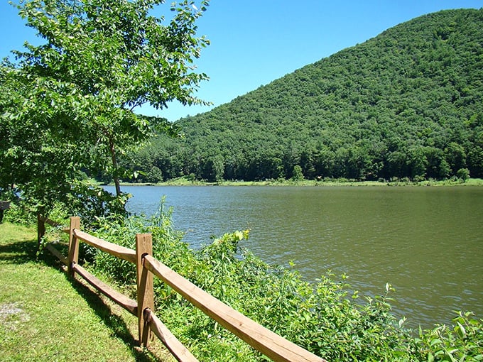 Mirror, mirror on the water—this perfect reflection of forested hillsides proves Mother Nature is still the ultimate Instagram influencer.