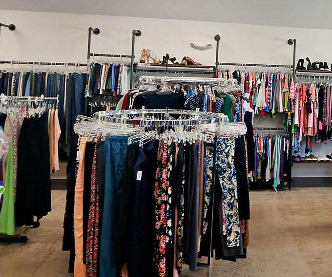 Fashion's greatest hits, arranged by size not decade. That floral pattern might have attended Woodstock or last year's office party.