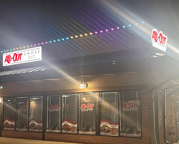 The glowing sign in Park Forest promises all-out flavor without pretension, just honest barbecue done exactly right.