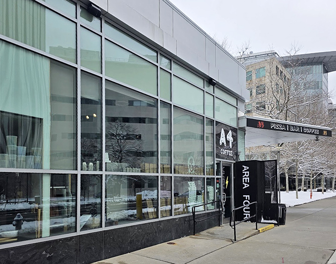 Area Four: Behind that sleek glass exterior lurks pizza with a PhD&mdash;smart enough to respect tradition while bold enough to innovate.