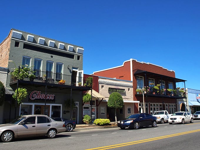 Atmore's downtown view captures the essence of small-town Southern living. Those historic buildings house businesses where your dollar still commands respect.